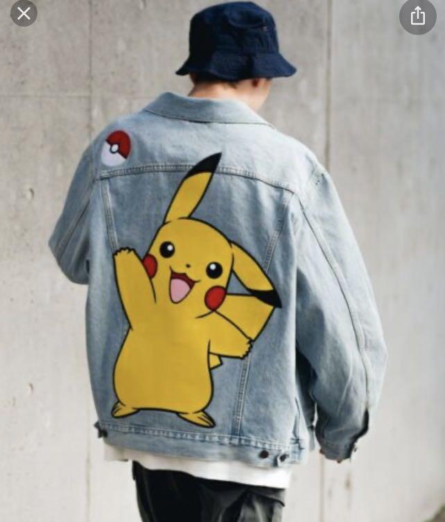 Pokemon denim jacket, Men's Fashion, Coats, Jackets and Outerwear on ...