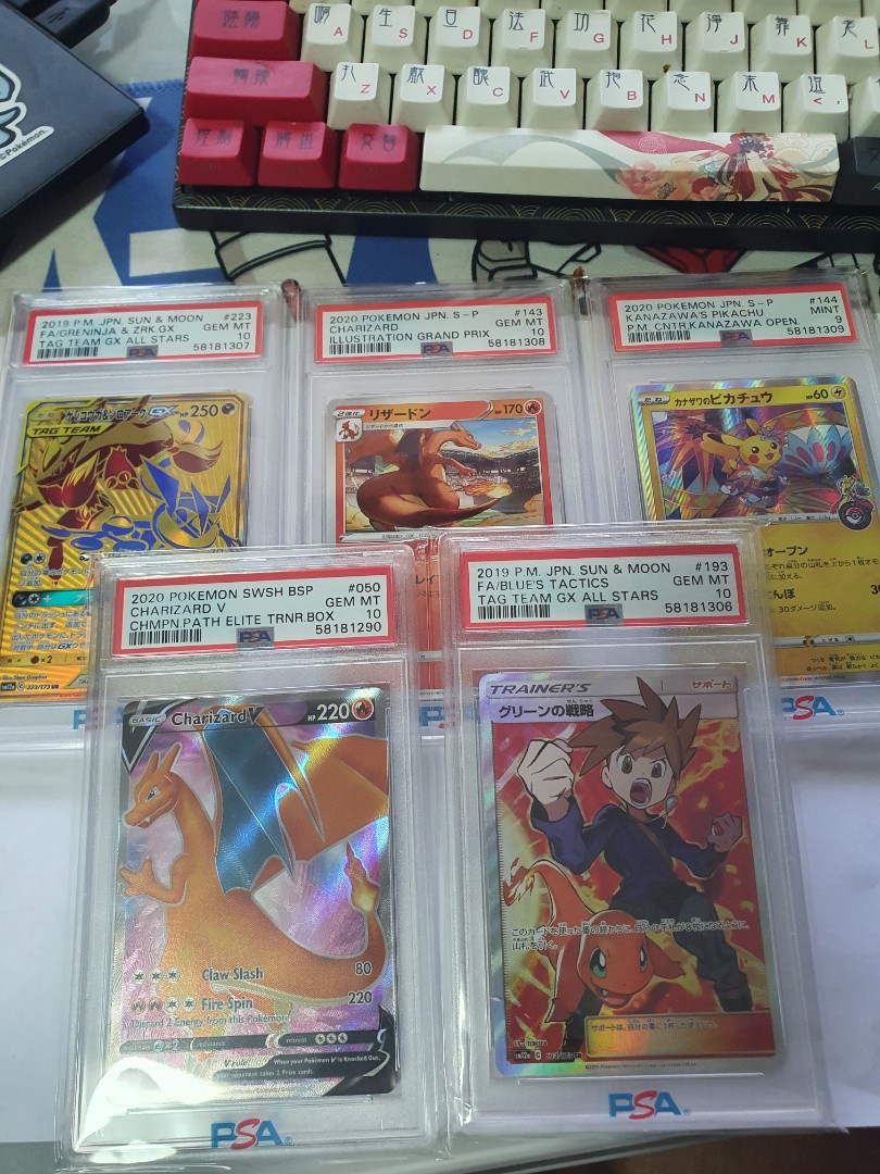 Pokemon psa slabs tag team gx charizard pikachu, Hobbies & Toys, Toys ...