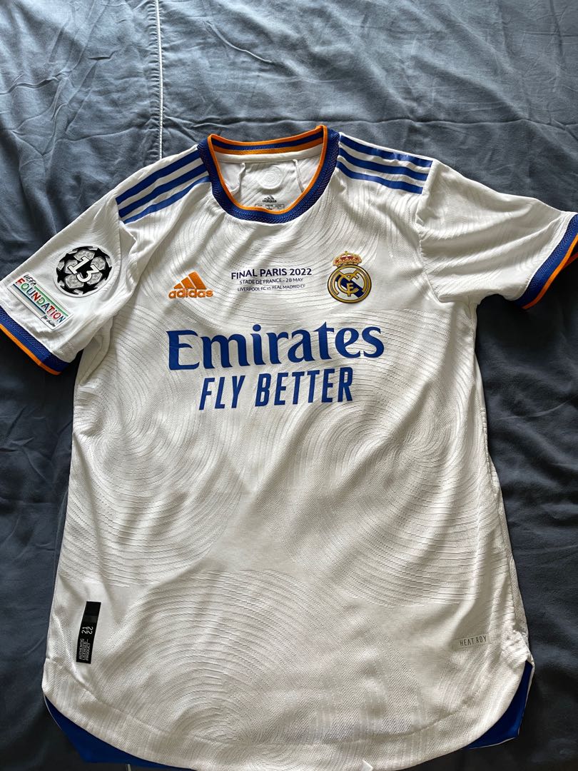 Real Madrid 21/22 home kit authentic player version, Men's Fashion ...
