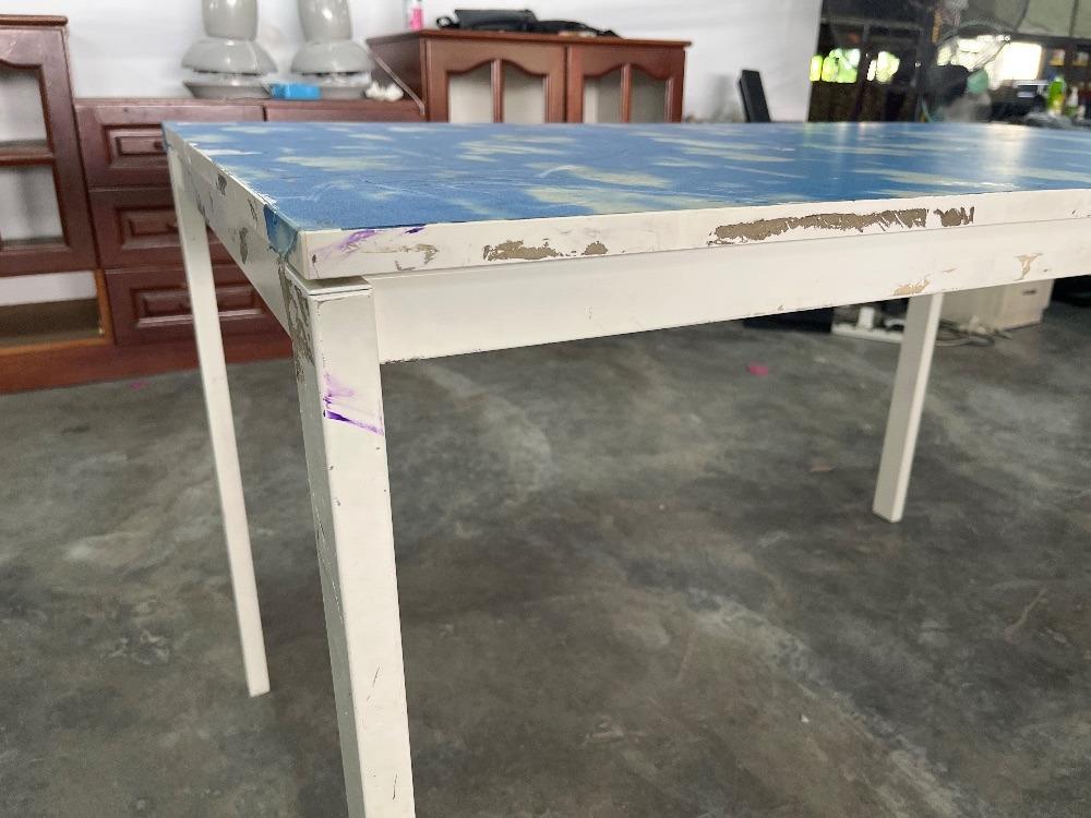 Rectangular Working Table White Colour / Meja Kerja Segi Empat Warna ...
