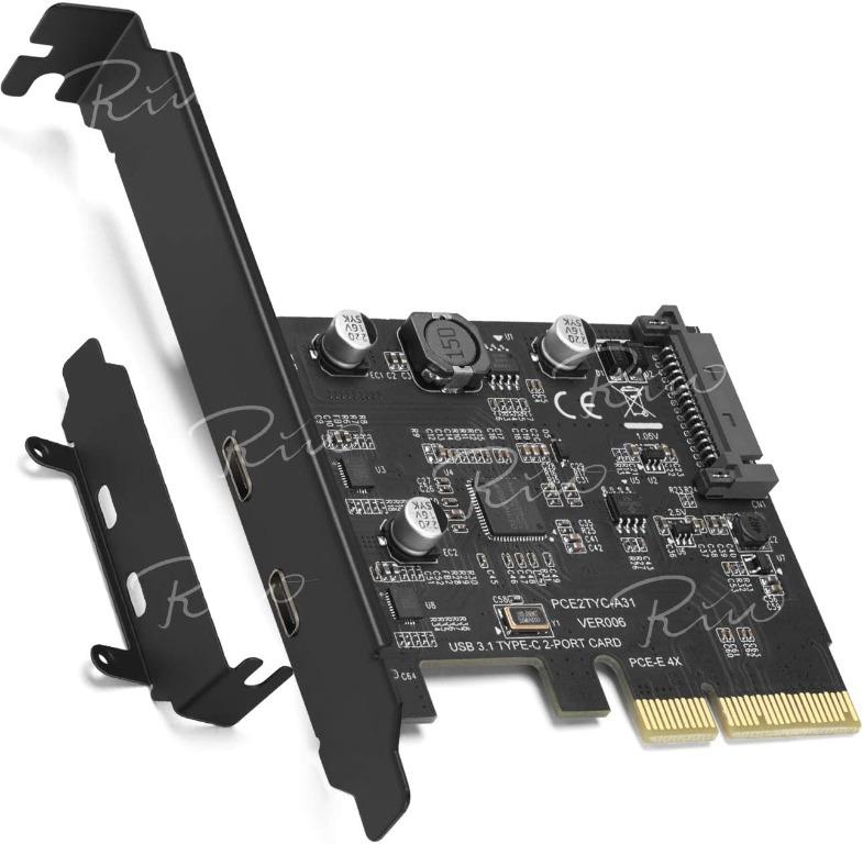Rivo PCI-E to USB 3.1 PCI Express Card Dual Type C Ports, SuperSpeed Up ...