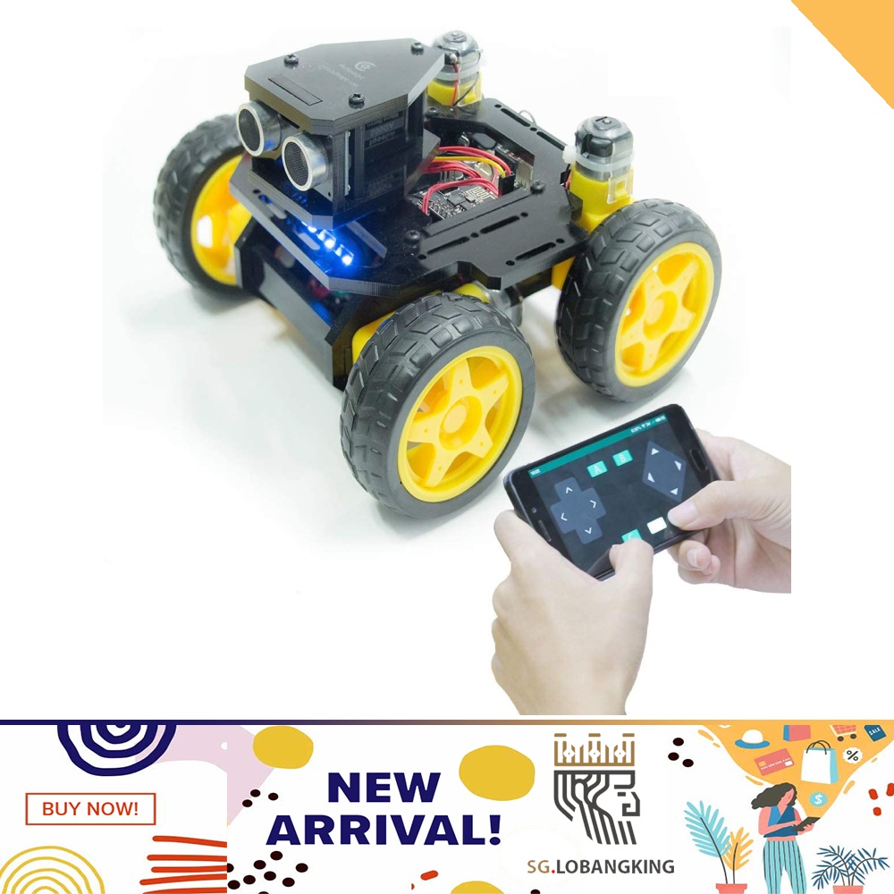 [sg stock] Adeept AWR-A 4WD Smart WiFi Robot Car Kit Compatible With Arduino UNO R3, Line ...