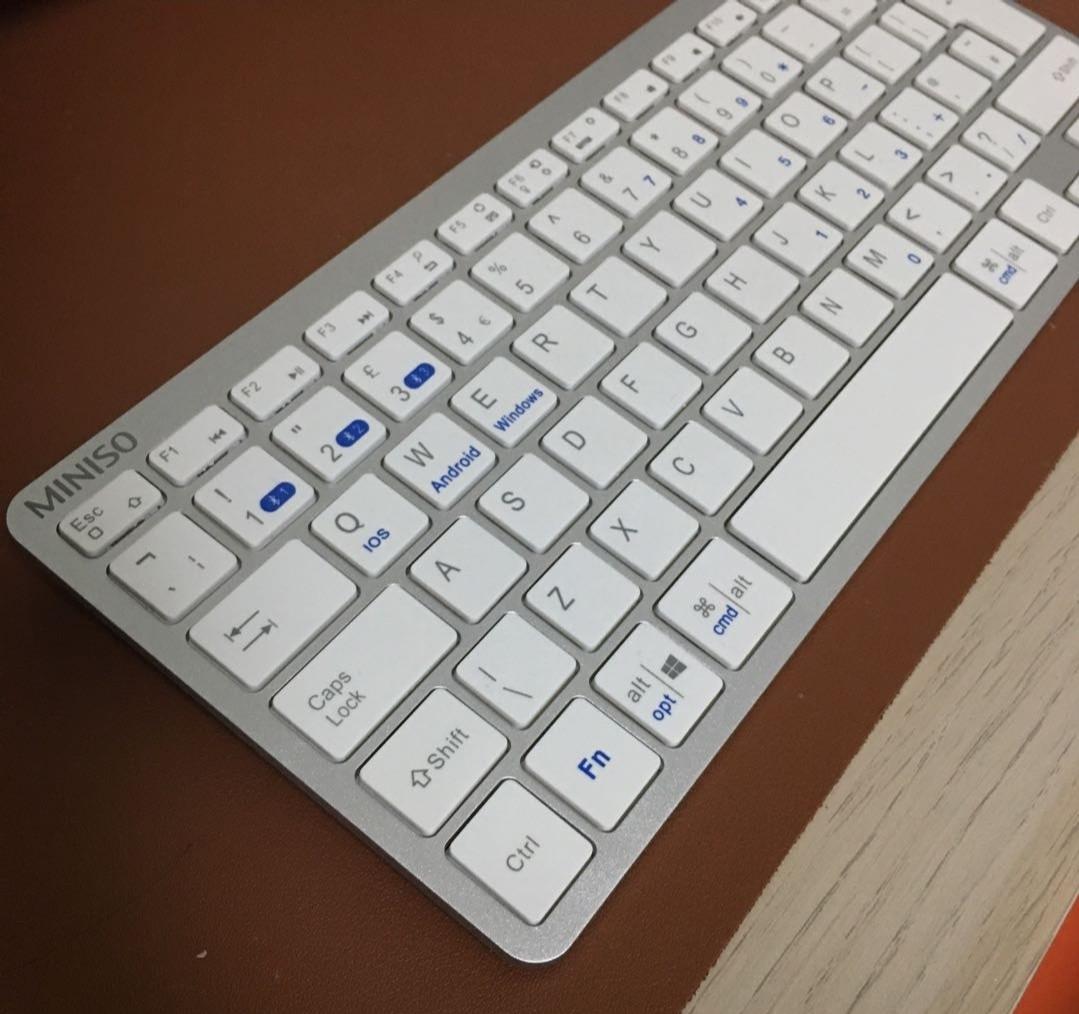 *SILVER* Miniso BT Keyboard Multi-Platform (iOS, Android, Windows, Mac ...