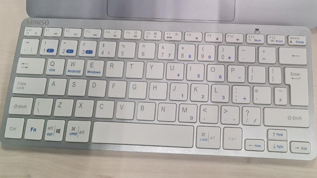 *SILVER* Miniso BT Keyboard Multi-Platform (iOS, Android, Windows, Mac ...