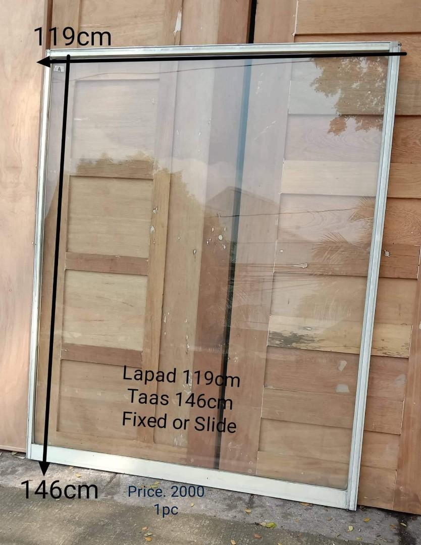 Single Wide Sliding/Fixed Aluminum Glass Window, Furniture & Home ...