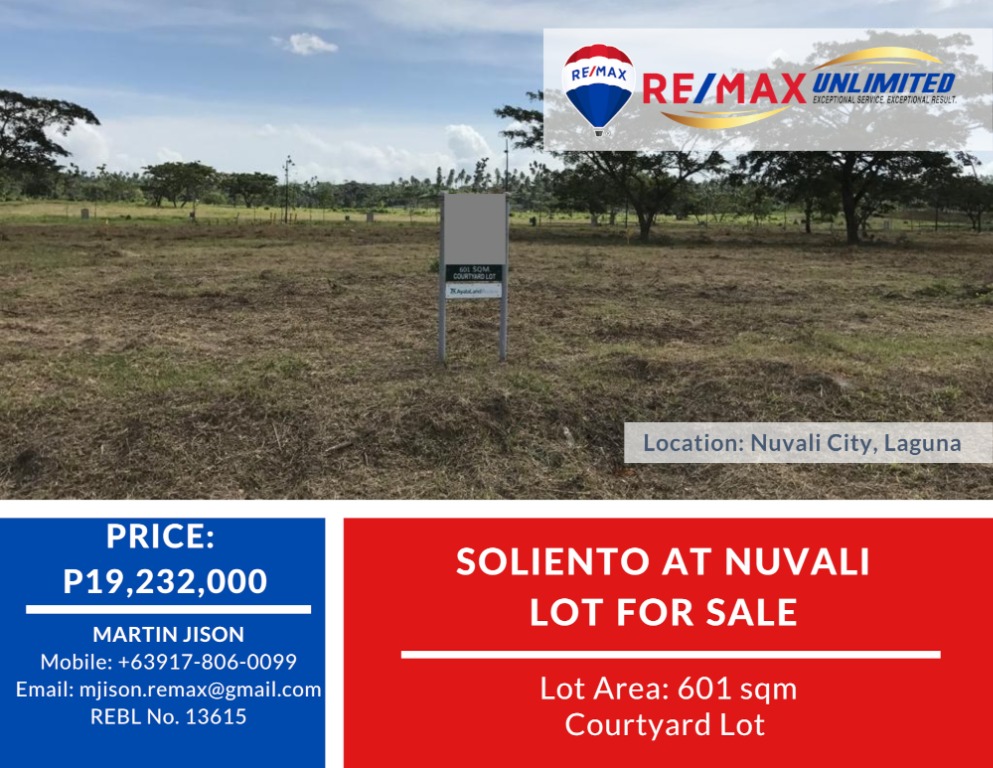 SOLIENTO NUVALI LOT FOR SALE, Property, For Sale, Lot on Carousell