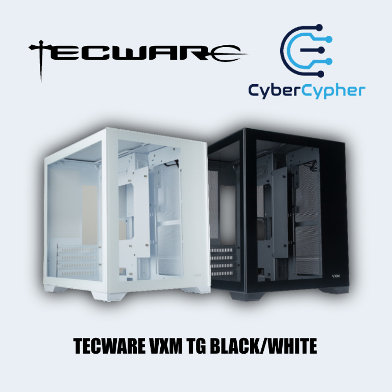 Tecware VXM TG MATX Case (Black/White), Computers & Tech, Parts ...
