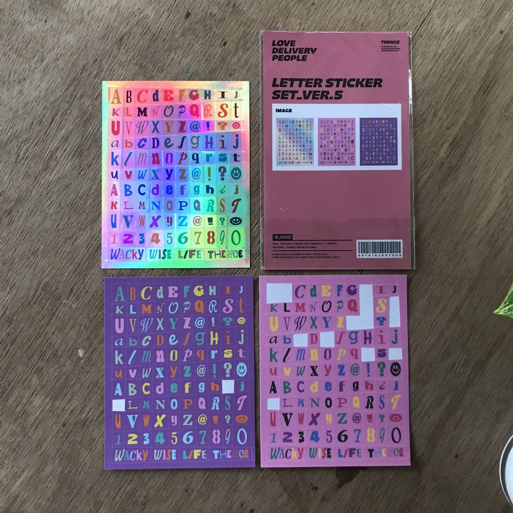 Thence Letter Sticket set, Hobbies & Toys, Stationary & Craft ...