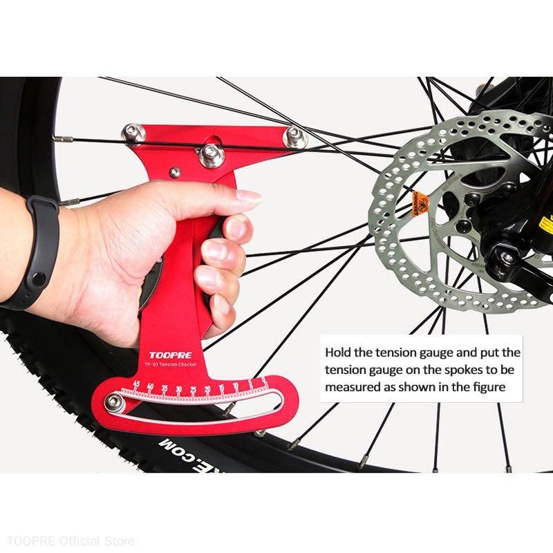 TOOPRE Bicycle Spoke Tension Meter Mountain Bike Spoke Correction Tool ...