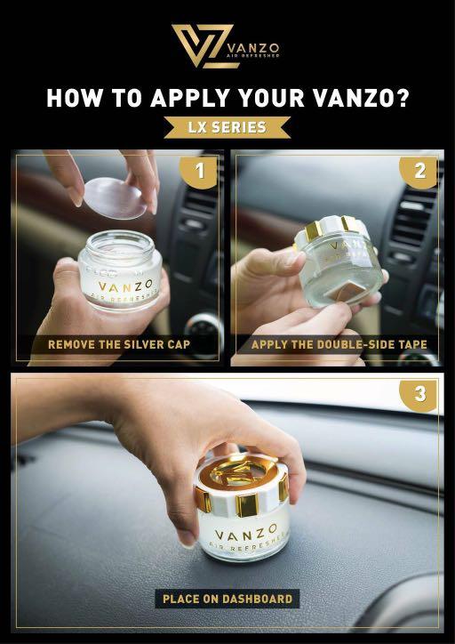 vanzo original car perfume clear stock, Auto Accessories on Carousell