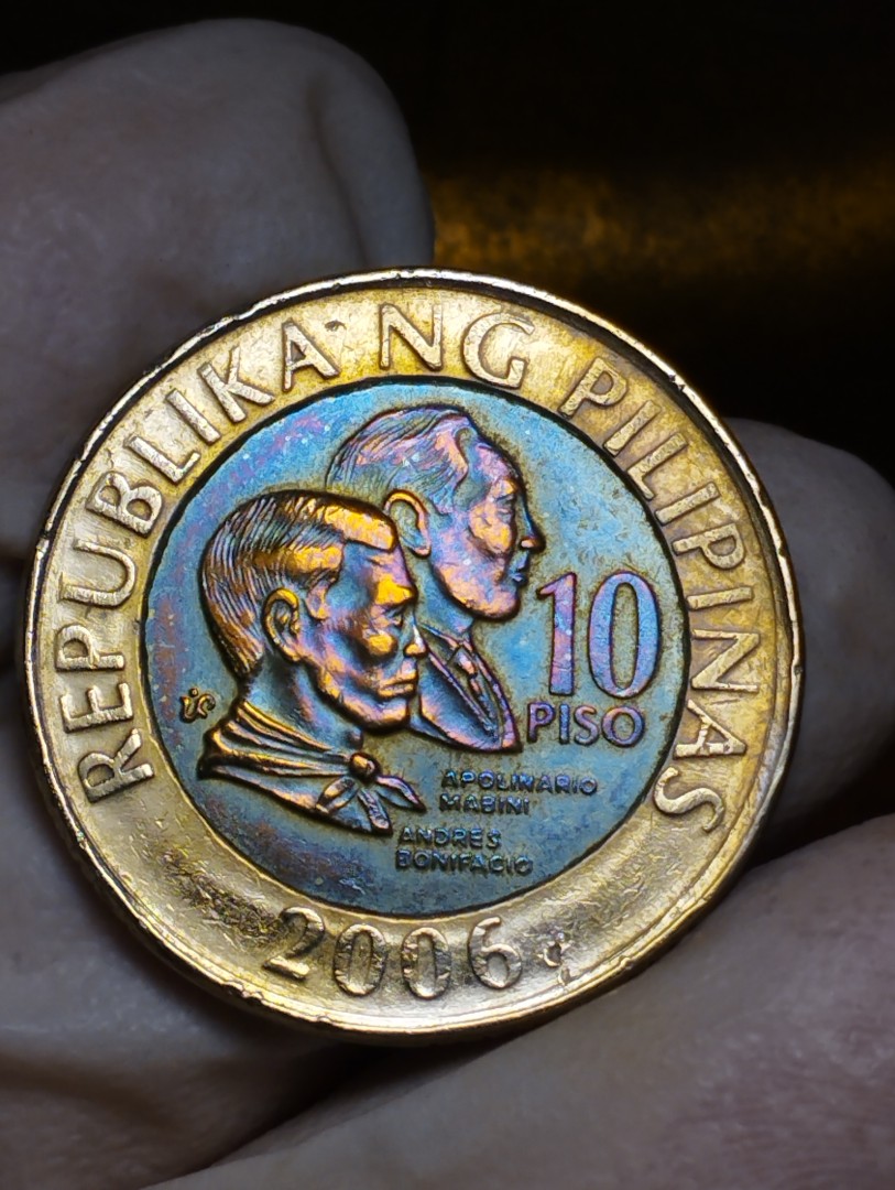 10 Pesos BSP 2006 Reverse Toned Coins Error, Hobbies & Toys ...