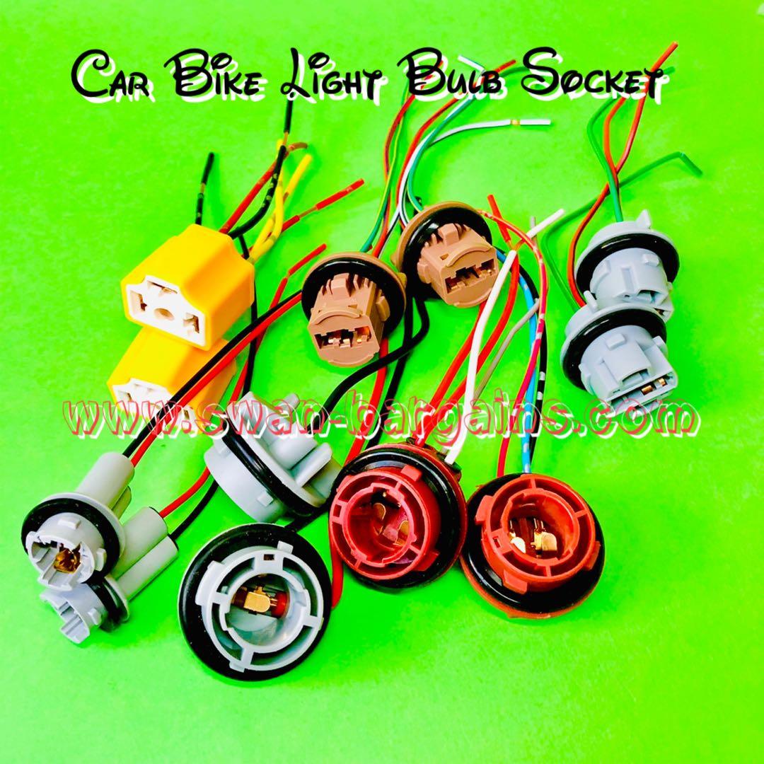 2pcs Various Types Car Van Bike Halogen LED Bulb Holder Socket High ...