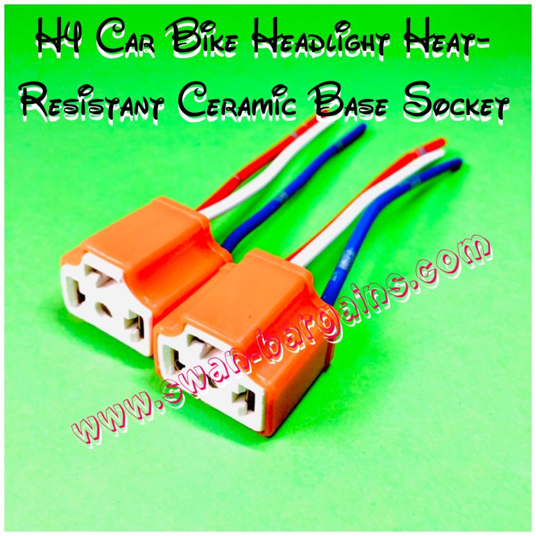 2pcs Various Types Car Van Bike Halogen LED Bulb Holder Socket High ...