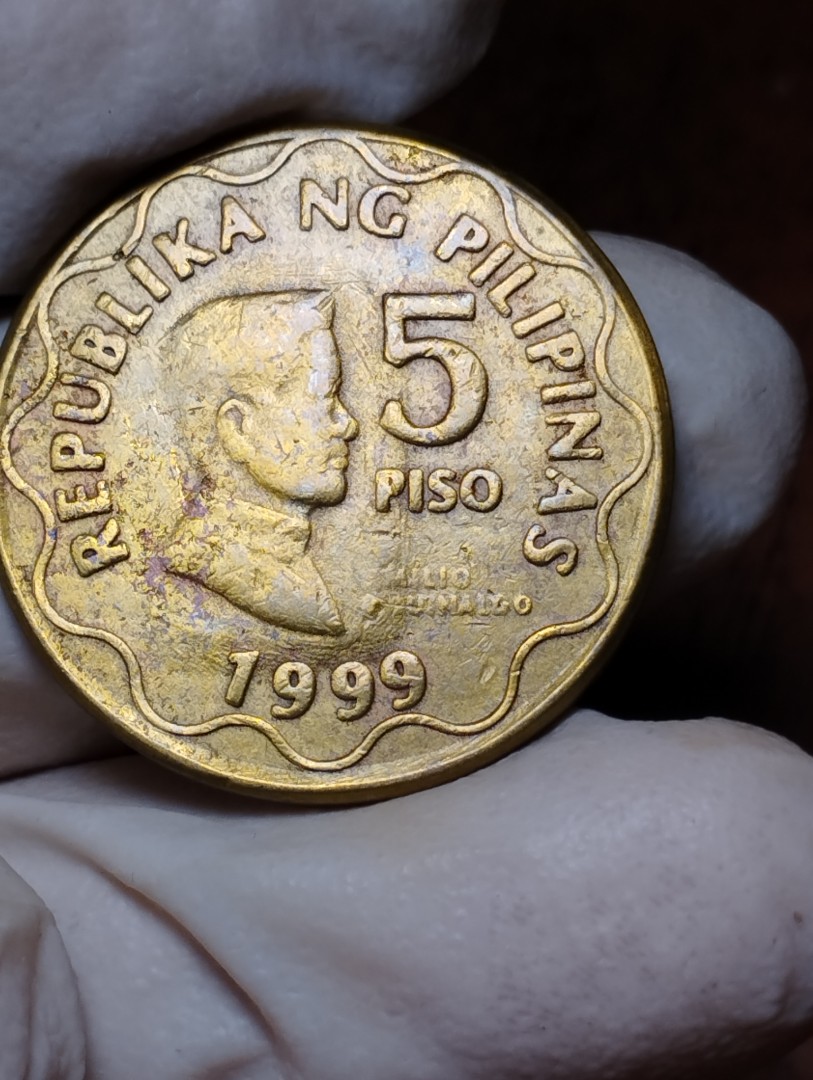 5 Pesos BSP 1999 Semi Hard to Find Error Coins, Hobbies & Toys ...