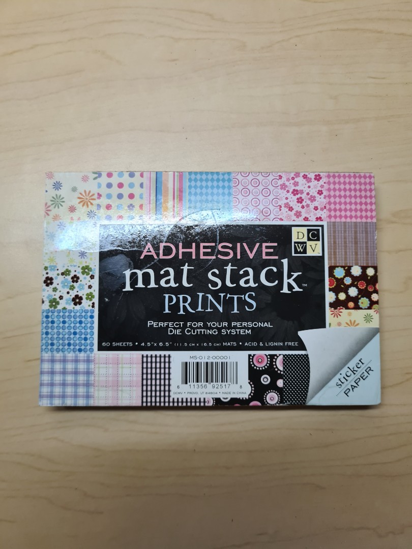Adhesive Mat Stack Prints / Sticker Paper, Hobbies & Toys, Stationery ...