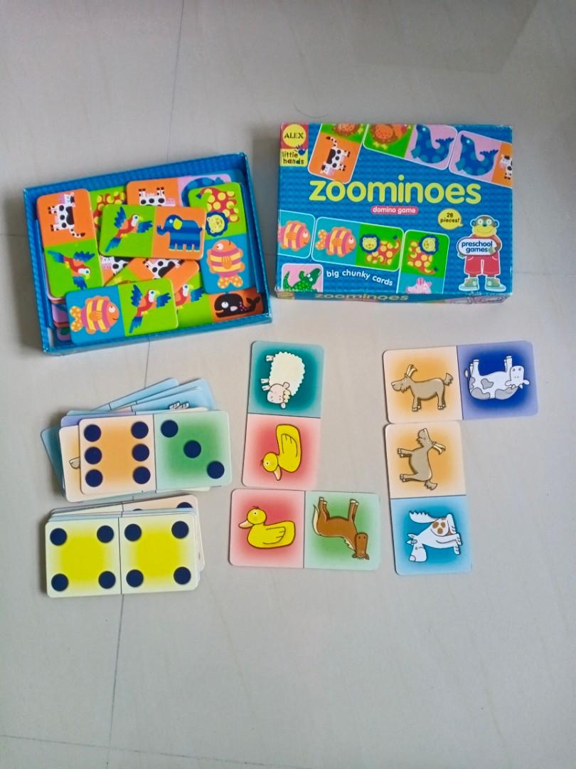 Alex Little Hands Zoominoes domino game; animal domino cards, Hobbies ...