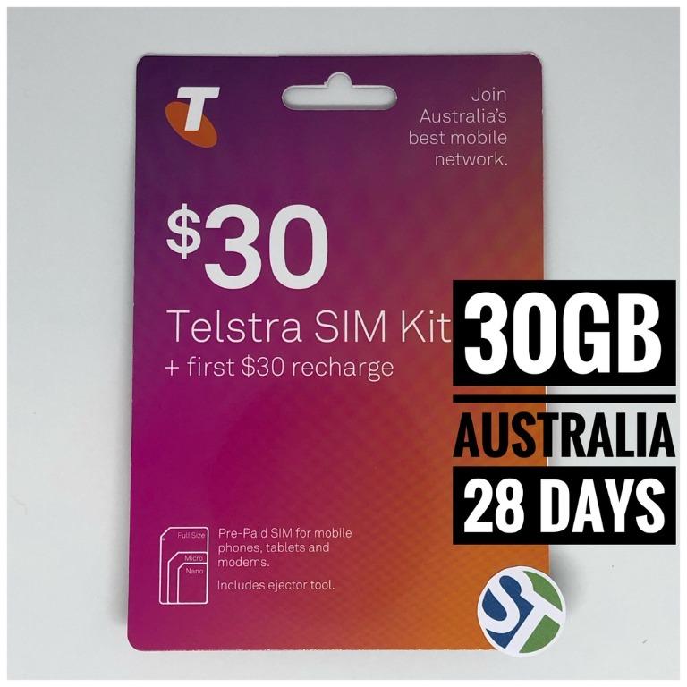 Australia Telstra Prepaid SIM Card, Mobile Phones & Gadgets, Mobile ...