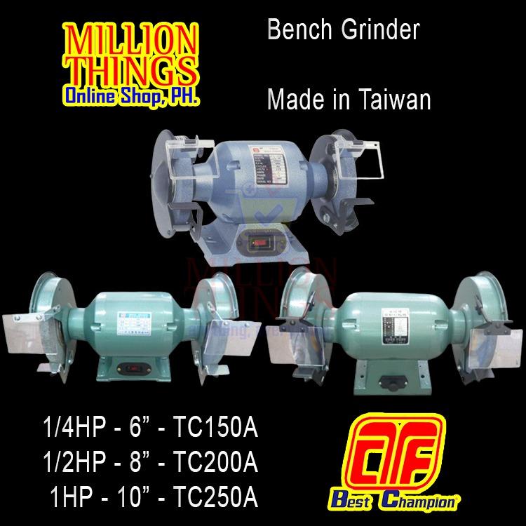 BEST CHAMPION TC-200A Bench Grinder 1/4 HP millionthings, Commercial & Industrial, Construction ...
