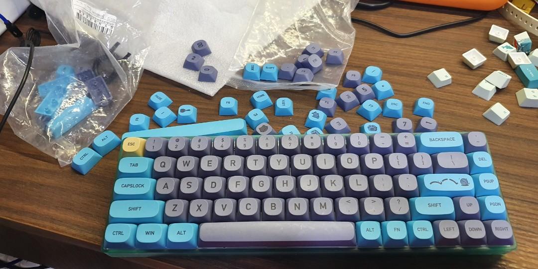 Blue cat PBT keycap PBT MA profile 125 keys. Thick keycaps for ...