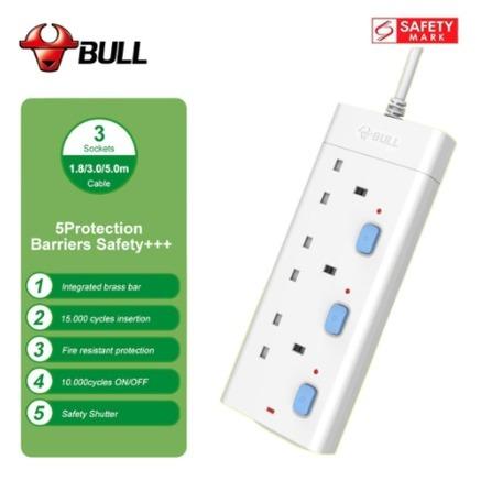 Bull Safety Socket 5 Way Extension Socket Outlet with Certified Safety ...