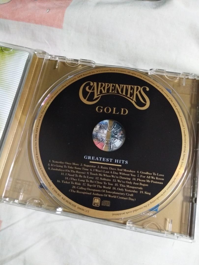CARPENTERS GOLD GREATEST HITS CD 2000, 興趣及遊戲, 音樂樂器 & 配件, 音樂與媒體 - CD 及 ...