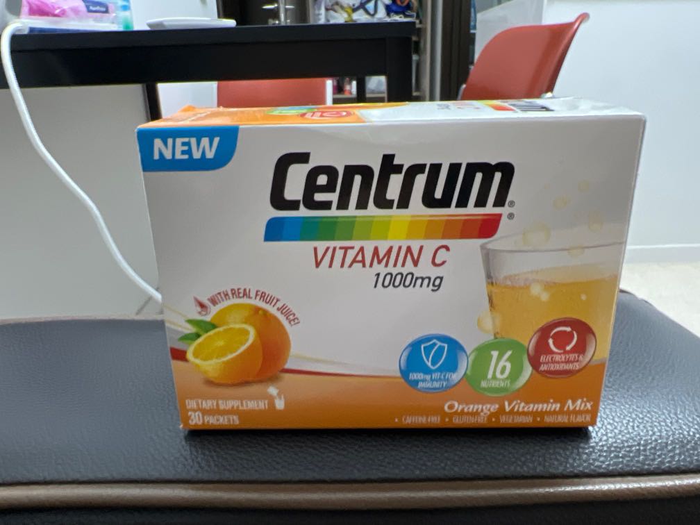 Centrum Vitamin C 1000mg 30 packets, Health & Nutrition, Medical ...