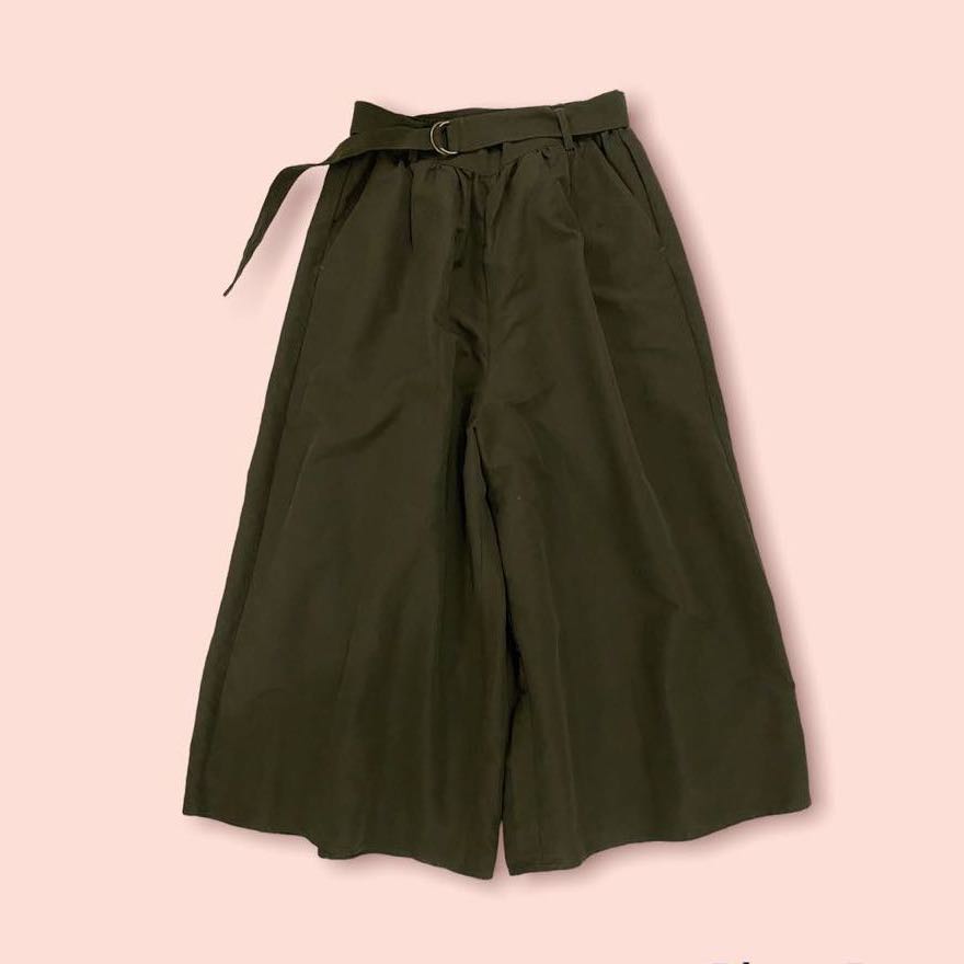 chocol raffine robe Japan High Waist Wide Leg Cropped Pants, Women's ...