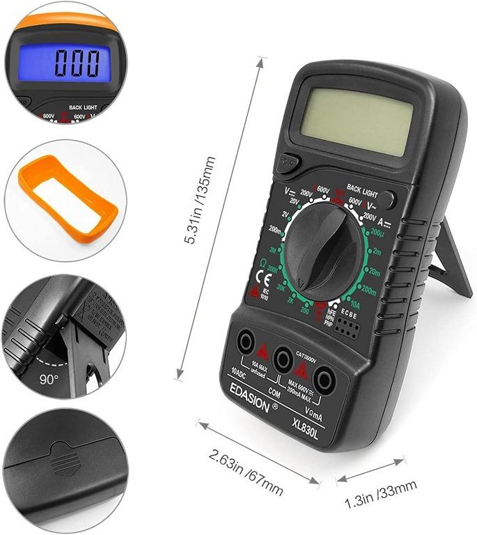 Digital Multimeters Car Battery Circuit Multi Tester Voltmeter Ammeter ...