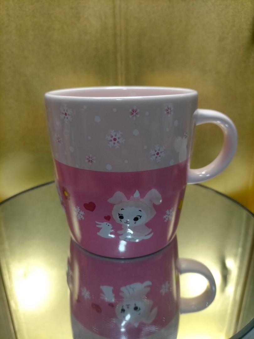 Disney store Marie embossed pink mug, Furniture & Home Living ...