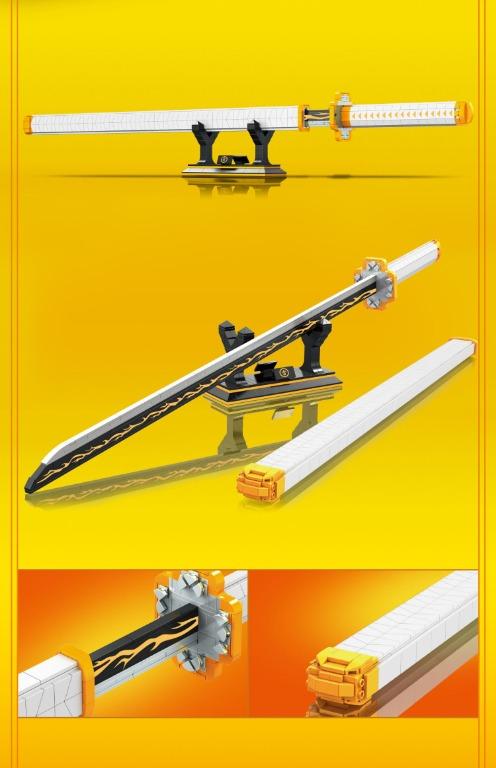DK1506 Demon Slayer Kimetsu no Yaiba Zenitsu Sword with stand Lego ...