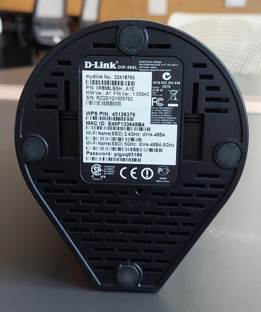 Dlink DIR-868L Dual band wifi router, Computers & Tech, Parts ...