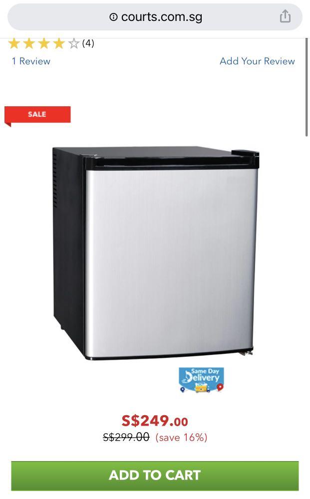 EUROPACE ER9250 BAR FRIDGE (GROSS 50L), TV & Home Appliances, Kitchen ...