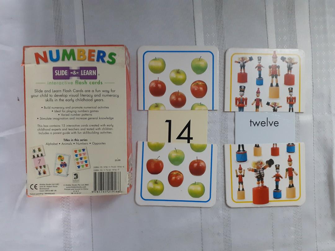 Flash Cards Numbers (Slide & Learn), Hobbies & Toys, Toys & Games on ...