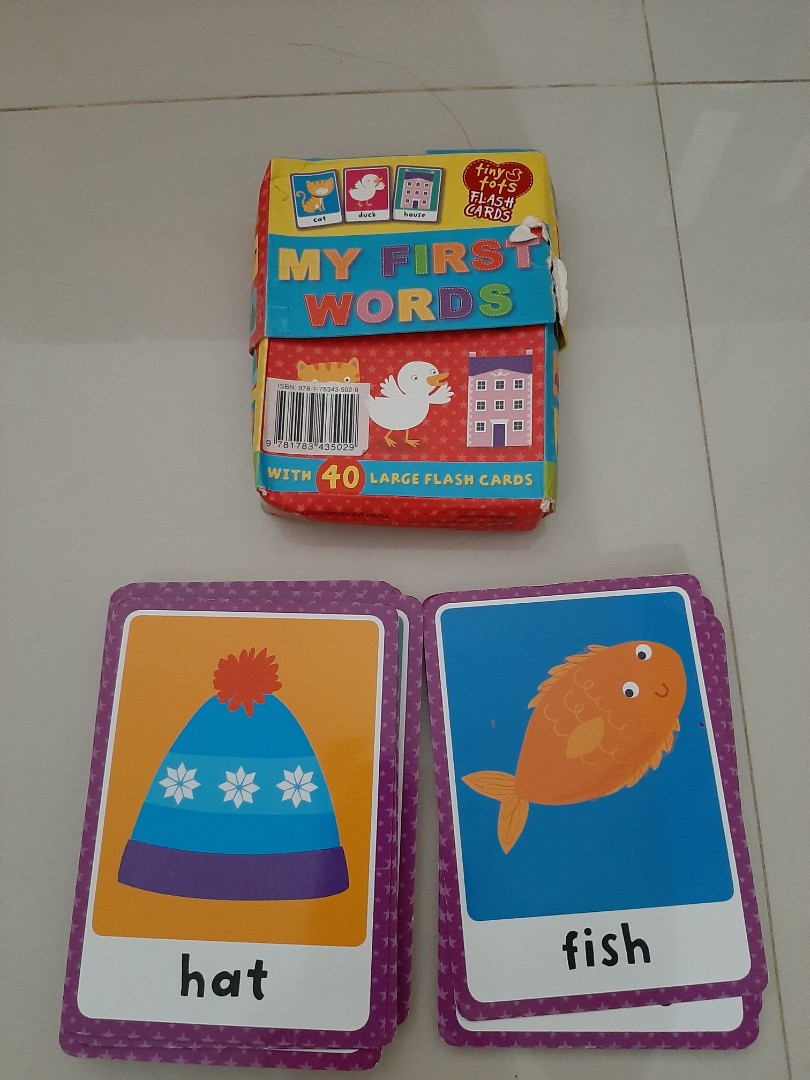Flashcard my first words, Toys & Collectibles, Permainan Papan & Kartu ...