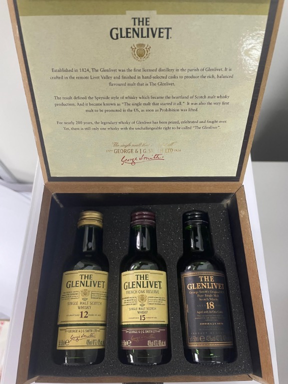 Glenlivet Miniature Set Box, Food & Drinks, Alcoholic Beverages on ...