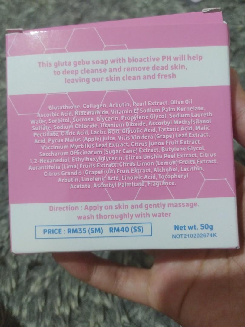 GLUTA GEBU BY WNA BRIGHTENING SOAP, Beauty & Personal Care, Bath & Body ...