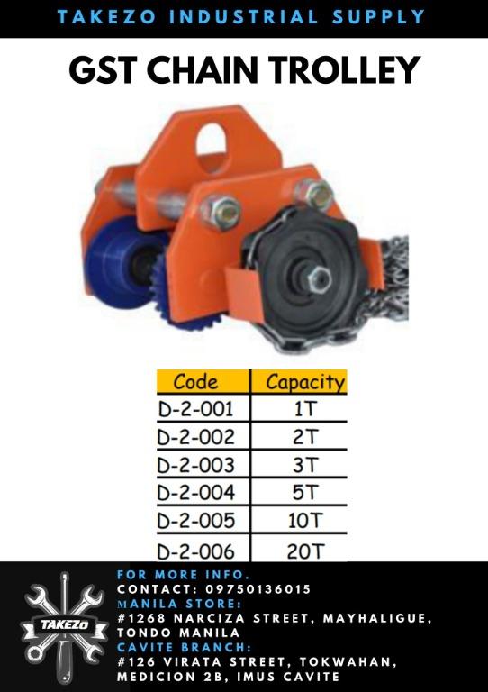 GST Chain Trolley, Commercial & Industrial, Industrial Equipment on ...