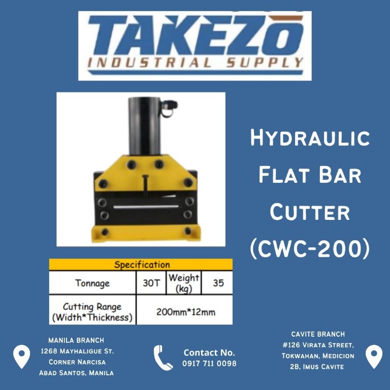 Hydraulic Flat Bar Cutter, Commercial & Industrial, Construction Tools ...