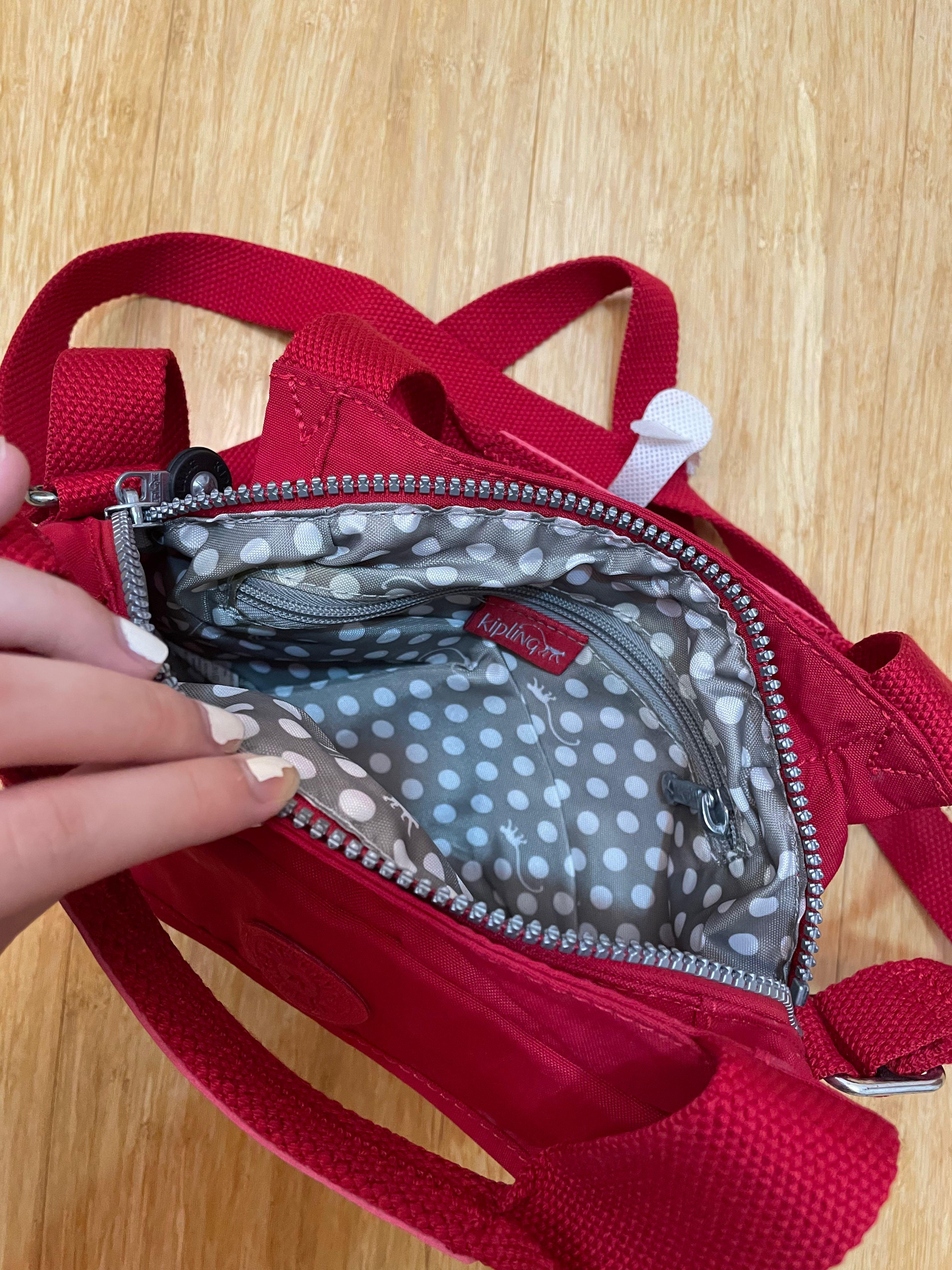 Kipling Fairfax S tango red cross-body hand bag brand new, Women's ...