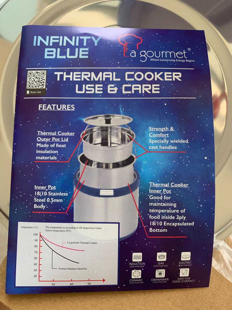 La Gourmet Thermal Cooker Infinity Blue (without smaller inner pot), TV ...
