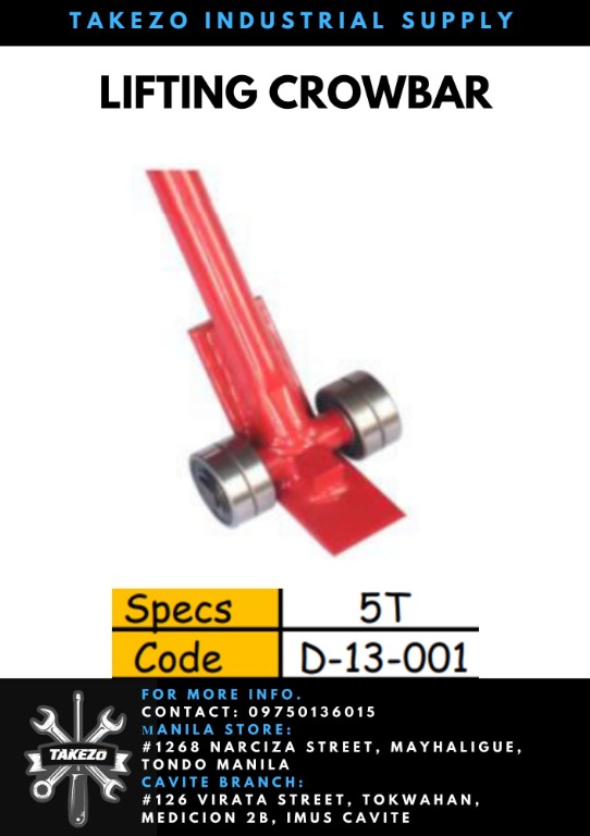 Lifting Crowbar, Commercial & Industrial, Industrial Equipment on Carousell