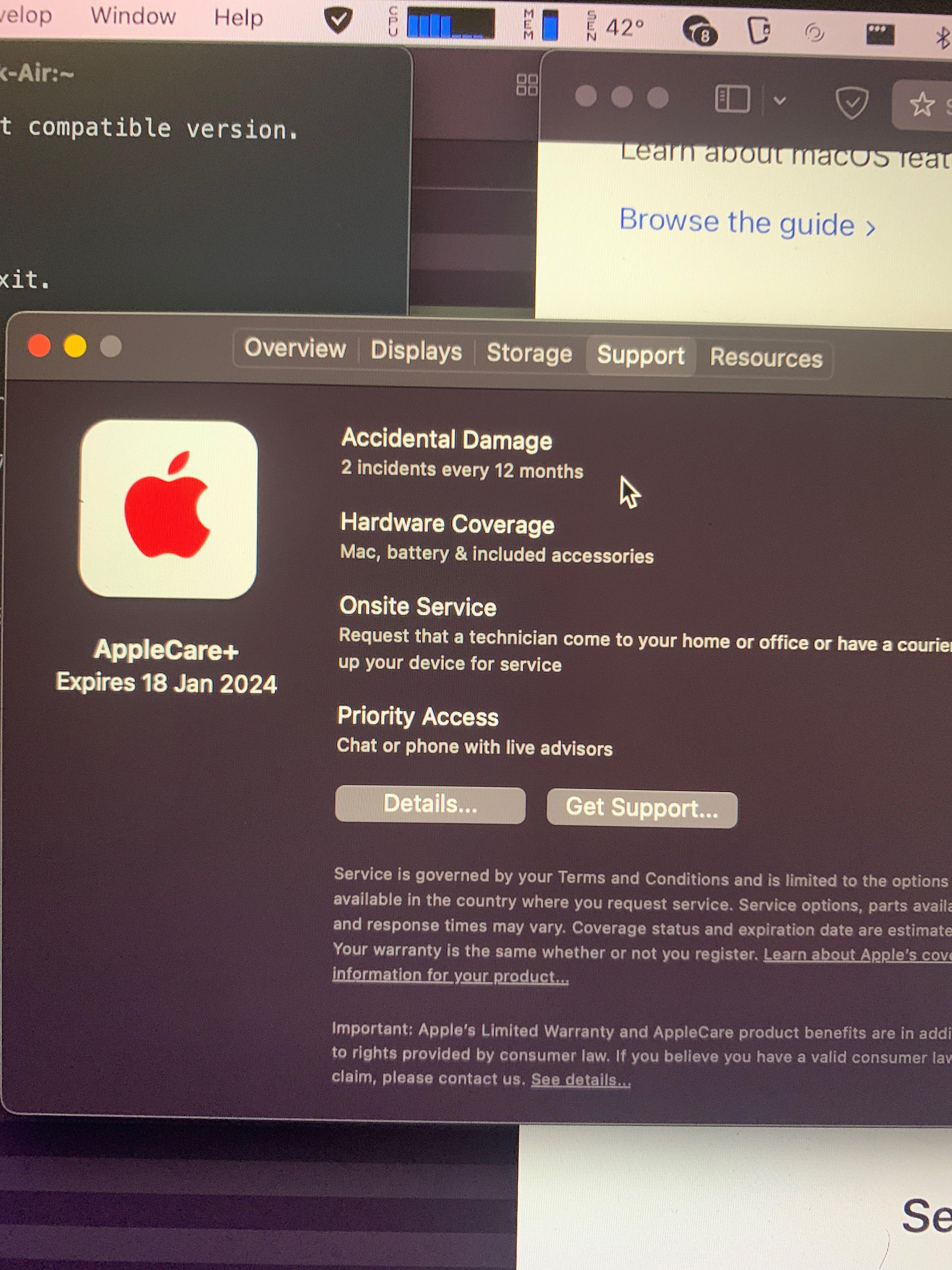 (AppleCare 2024) M1 2020 MacBook Air 8GB 256GB, Computers & Tech ...