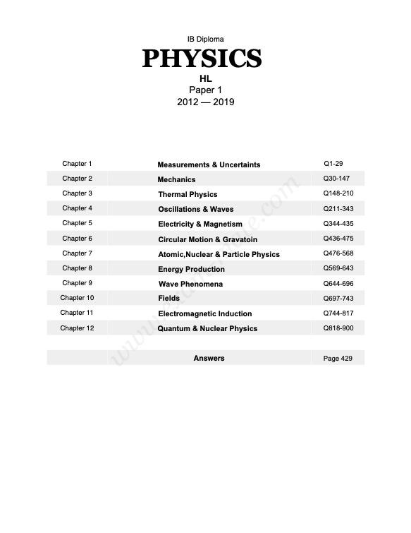 [*WORTH 100 SGD*] MATH, PHYSICS, CHEMISTRY IB Exammate TOPICAL PAST ...