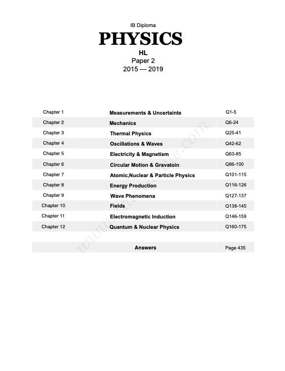 [*WORTH 100 SGD*] MATH, PHYSICS, CHEMISTRY IB Exammate TOPICAL PAST ...