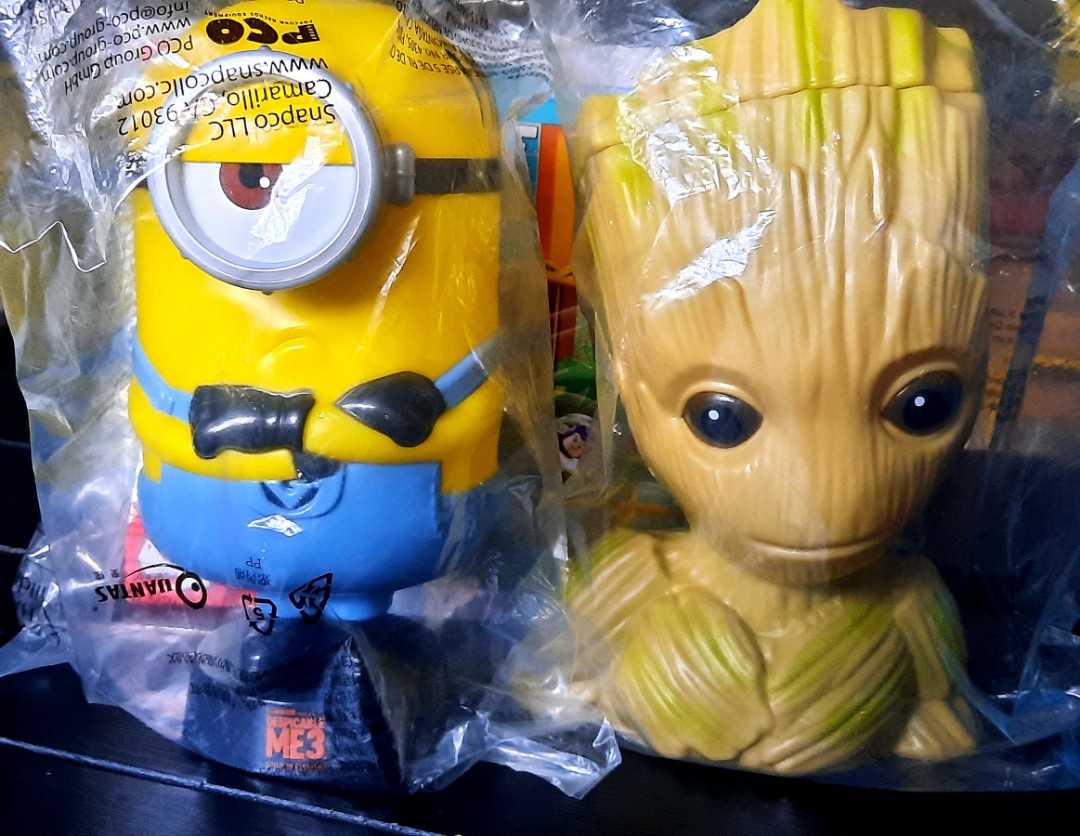 MINION & GROOT TUMBLER, Hobbies & Toys, Memorabilia & Collectibles, Fan ...