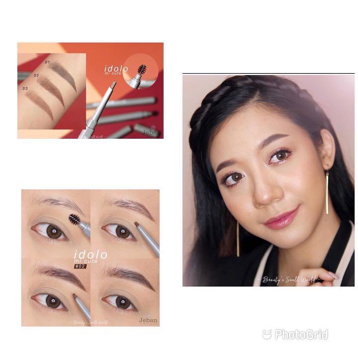 現貨：：Mistine idolo Mi Cute Eyebrow , Mistine idolo 雙頭眉筆, 美容＆化妝品, 健康及美容 - 皮膚護理, 化妝品 - Carousell