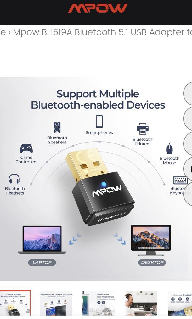 mpow bluetooth bh519a, Computers & Tech, Parts & Accessories, Other ...