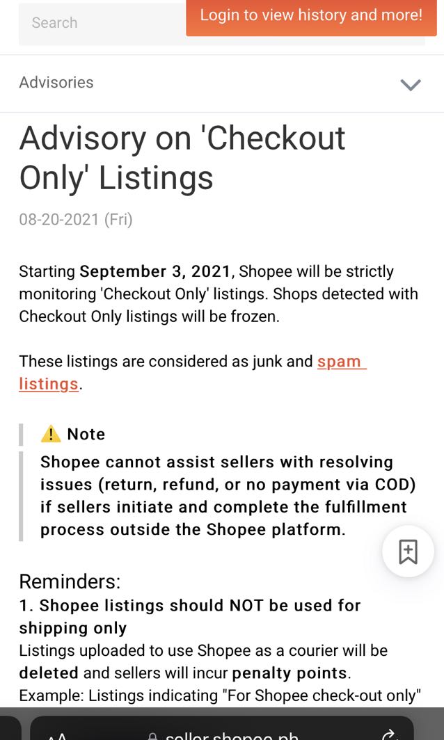 No Shopee Checkout, Announcements on Carousell