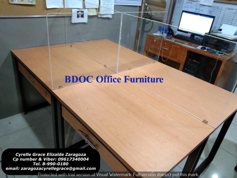 office table with acrylic glass partition || brand new || office ...