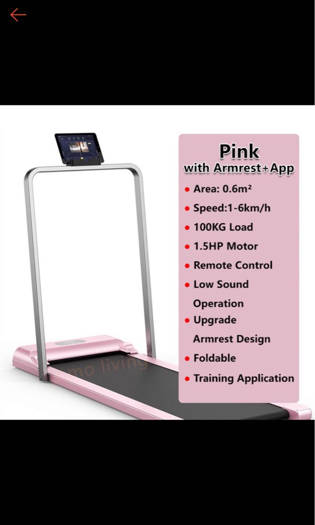 Pink Foldable Treadmill, Sports Equipment, Exercise & Fitness, Cardio ...